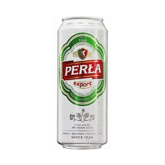 Perla Export Polish Lager 5.2% 24 x 500ml cans | Dranken.co.uk