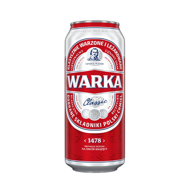 Warka Classic Polish Lager 5.2% 24 x 500ml cans | Dranken.co.uk
