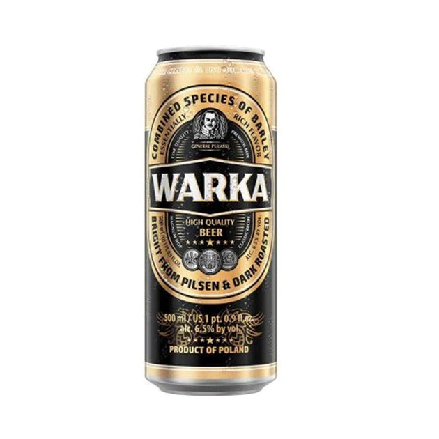 Warka Strong Imported Polish Lager 6.5% abv 24 x 500ml cans | Dranken.co.uk